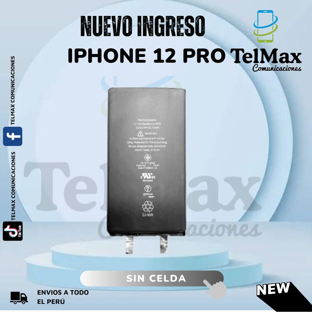 BATERIA IPHONE 12 PRO (SIN CELDA) (Original) | Telmax BATERIA IPHONE 12 PRO (SIN CELDA) (Original) | Telmax